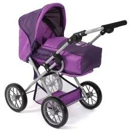Bayer Chic 2000 Kombi-Puppenwagen CHIC2000 "Leni", lila (pflaume), Puppenwagen, KinderB:37cm H:68cm T:64cm, Kunststoff, Metall, Stoff, mit herausnehmbarer Tragetasche, B:37cm H:68cm T:64cm