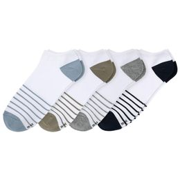 VanVaan 4 Paar Herren Sneaker-Socken mit Streifen