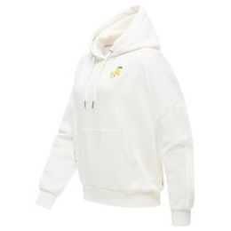 Kapuzenpullover Ragwear "Pirita PP", Damen, Gr. XL (42), elfenbeinfarben, Material: 70% Baumwolle, 30% Polyester, oversize h&uuml;ftbedeckend, hoch geschlossener Ausschnitt, &Auml;rmel ohne &Auml;rmelschlitz Rippb&uuml;ndchen, Pullover Kapuzenpullover, oversized Damen Hoodie mit Print-Akzenten