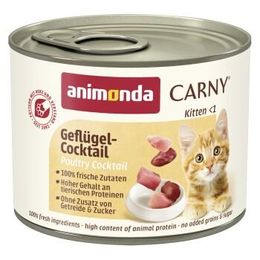 animonda Carny Nassfutter Katze Kitten Gefl&uuml;gel Cocktail 24x200 g