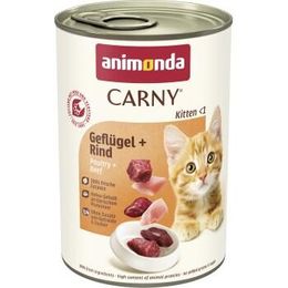 animonda Carny Nassfutter Katze Kitten Gefl&uuml;gel und Rind 48x400 g
