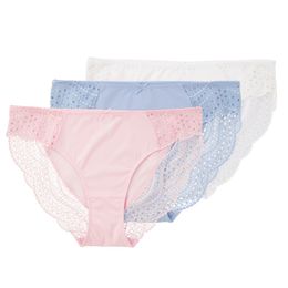 Gina Benotti 3 Damen Slips mit Spitze