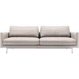 3,5-Sitzer "CR.414, Designsofa, edles Sofa, Loungesofa, Ledersofa, klares Design", grau (seidengrau), B:220cm H:91cm T:106cm, CREATION BY ROLF BENZ, Sofas, aus Leder oder Chenille, erstklassiger Sitzkomfort, legere Polsterung