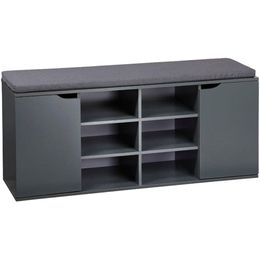 Schuhschrank Kesper "Schuhschrank mit Sitzkissen, 2 T&uuml;ren, FSC", grau, B:103cm H:48cm T:30,5cm, FSC-zertifizierter Holzwerkstoff, Schr&auml;nke, Schuhschrank