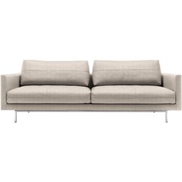 3,5-Sitzer "CR.414, Designsofa, edles Sofa, Loungesofa, Ledersofa, klares Design", beige (graubeige, natur), B:220cm H:91cm T:106cm, CREATION BY ROLF BENZ, Sofas, aus Leder oder Chenille, erstklassiger Sitzkomfort, legere Polsterung
