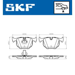 SKF Bremsbelagsatz, Scheibenbremse vkbp90625 f&uuml;r LAND ROVER