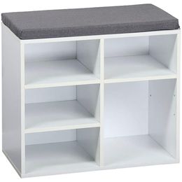 Schuhschrank Kesper "Kesper Schuhschrank mit Sitzkissen, FSC", wei&szlig;, B:51,5cm H:48cm T:29,5cm, FSC-zertifizierter Holzwerkstoff, Schr&auml;nke, Schuhschrank