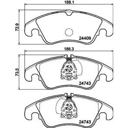 Hella Bremsbelagsatz, Scheibenbremse 8db355040621 f&uuml;r Ford