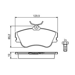 Bosch Bremsbelagsatz, Scheibenbremse 0986461753 f&uuml;r Mercedes Audi