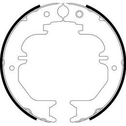 Hella Bremsbackensatz, Feststellbremse 8da355050721 f&uuml;r AMC TOYOTA