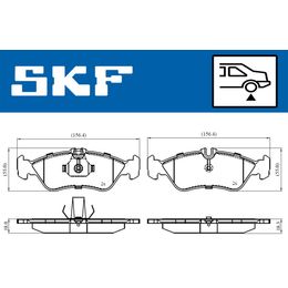 SKF Bremsbelagsatz, Scheibenbremse vkbp90362 f&uuml;r Mercedes VW