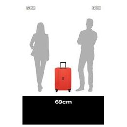 Hartschalen-Trolley Samsonite "ESSENS, verschiedene Gr&ouml;&szlig;en und Farben", Gr. B/H/T: 49cm x 69cm x 30cm 88 l, lava, Polypropylen, Strukturmuster, Koffer, mit robustem Polypropylen-Geh&auml;use, mit mehreren F&auml;chern