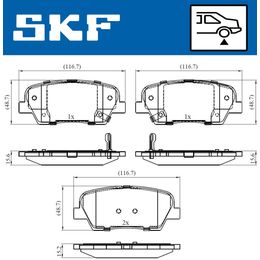 SKF Bremsbelagsatz, Scheibenbremse vkbp90335a f&uuml;r HYUNDAI KIA