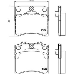 Hella Bremsbelagsatz, Scheibenbremse 8db355018381 f&uuml;r VW