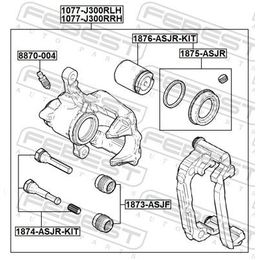 FEBEST Bremssattel 1077j300rrh Hinterachse rechts f&uuml;r GM Opel
