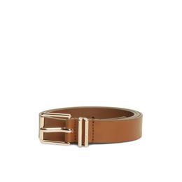 Lederg&uuml;rtel Tommy Hilfiger "TH SQUARE", Damen, Gr. 100, cognac, Rindsleder, G&uuml;rtel Lederg&uuml;rtel