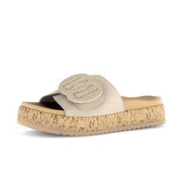 Pantolette Gabor "Pantolette", Damen, Gr. 37, beige, Schuhe Pantolette