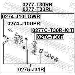 FEBEST Bremssattel 0277t30rl Hinterachse links f&uuml;r NISSAN