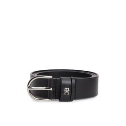 Lederg&uuml;rtel Tommy Hilfiger "ESSENTIAL EFFORTLESS", Damen, Gr. 100, schwarz, Obermaterial: 100% Rindsleder, G&uuml;rtel Lederg&uuml;rtel