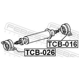 FEBEST Lager, Gelenkwellenmittellager tcb026 vorne f&uuml;r TOYOTA