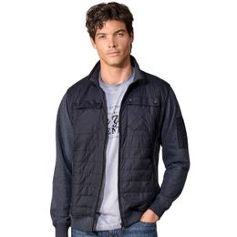 Sweatjacke Casamoda "Casamoda Sweatjacke uni", Herren, Gr. L, blau, 60% Baumwolle, 40% Polyester, Sweatjacken Sweatjacke