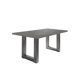M&auml;usbacher Esstisch M&Auml;USBACHER "Mister", grau (tischplatte: graphitfarben), B:160cm H:77cm T:90cm, Tische, Esstisch, mit Auszug (160-210 cm), Gestell in U-Form