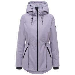 Outdoorjacke Navahoo "Blumentanz 14", Damen, Gr. L (40), lila, Obermaterial: 100% Polyester. Innenfutter: 100% Polyester. &Auml;rmelfutter: 100% Polyester, tailliert h&uuml;ftbedeckend, hoch geschlossener Ausschnitt, &Auml;rmel ohne &Auml;rmelschlitz Rippb&uuml;ndchen, Jacken Outdoorjacke, &Uuml;bergangsjacke mit wasserdichtem Verschluss