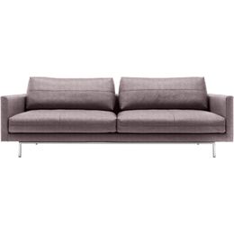 3,5-Sitzer "CR.414, Designsofa, edles Sofa, Loungesofa, Ledersofa, klares Design", lila (purpurviolett, steingrau), B:220cm H:91cm T:106cm, CREATION BY ROLF BENZ, Sofas, aus Leder oder Chenille, erstklassiger Sitzkomfort, legere Polsterung