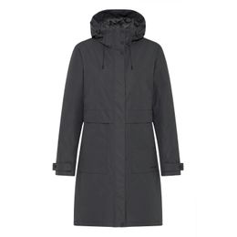 Wintermantel North Bend "Wintermantel NBMalika W W-PRO 8.000 mit wasserdichter Beschichtung", Damen, Gr. 38, schwarz (phantom), Obermaterial: 100% Polyester PES., Jacken Wintermantel