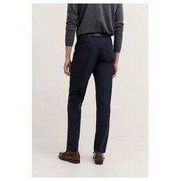 Anzughose Bugatti "Mix & Match", Herren, Gr. 48, Normalgr&ouml;&szlig;en, blau (390, marine), 75% Wolle, 22% Polyester, 3% Elasthan, unifarben, gerade, unten schmal, Hosen Anzughose, mit B&uuml;gelfalte & feiner Struktur