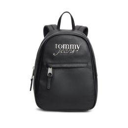 Cityrucksack Tommy Jeans "TJW BOLD BACKPACK", Damen, Gr. B/H/T: 19,5cm x 27,5cm x 10,5cm, schwarz, Lederimitat, Rucks&auml;cke Cityrucksack, Damen Freizeitrucksack in klassischer Optik