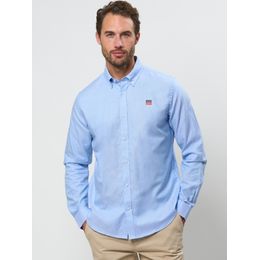 Langarmhemd VINSON "VINSON Shirt VMPedro", Herren, Gr. L, Normalgr&ouml;&szlig;en, blau, Obermaterial: 100% Baumwolle, Hemden