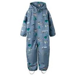 Overall name it "NMMALFA08 SOFTSHELL SUIT AOP 1FO NOOS", Jungen, Gr. 80, N-Gr, flint stone, Softshell, Obermaterial: 94% Polyester, 6% Elasthan, bedruckt, regular fit kn&ouml;chellang, elastischer Bund, Overalls Overall, mit dekorativen und reflektierenden Details
