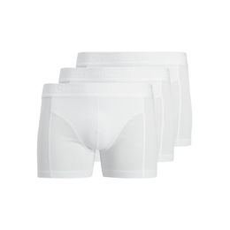 Jack & Jones Boxer JACK & JONES "JAC Waistband Trunks", Herren, Gr. XXL, 3 Stk., wei&szlig; pack:wei&szlig;, wei&szlig;, Jersey, Obermaterial: 95% Baumwolle, 5% Elasthan, unifarben, Unterhosen