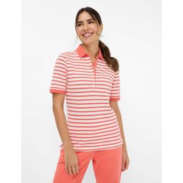 Poloshirt Brax "Style CLEO", Damen, Gr. 38, rot (hellrot), 97% Baumwolle, 3% Elasthan, Shirts