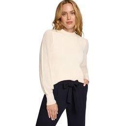 Strickpullover Zero "Damen mit hohem Kragen", Damen, Gr. 34, eggnog, Strick, Obermaterial: 28% Polyester, 72% Viskose. Besatz: 63% Polyacryl, 37% Polyamid. Futter: 63% Polyacryl, 37% Polyamid. F&uuml;llung: 63% Polyacryl, 37% Polyamid. &Auml;rmelfutter: 63% Polyacryl, 37% Polyamid, unifarben, figurumspielend normal, weit B&uuml;ndchen krempelbar, Pullover Strickpullover, Plain/ohne Details