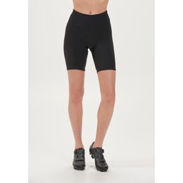 Radhose Endurance "HULDA BIKE", Damen, Gr. 42, EURO-Gr&ouml;&szlig;en, schwarz, 72% Polyamid, 28% Elasthan, bedruckt, unifarben, Hosen, mit weicher Sitzpolsterung