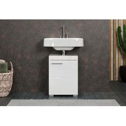Waschbeckenunterschrank Welltime "Avena", wei&szlig;, B:40cm H:56cm T:34cm, Holzwerkstoff, MDF, Schr&auml;nke, Waschbeckenunterschrank, Unterschrank mit T&uuml;r & Einlegeboden &ndash; (B/T/H) 40/34/56 cm