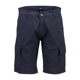 Cargoshorts LINDBERGH "Cargo-Shorts Relaxed Fit", Herren, Gr. L, blau (navy), Obermaterial: 98% Baumwolle, 2% Elasthan, unifarben, relaxed fit, Hosen