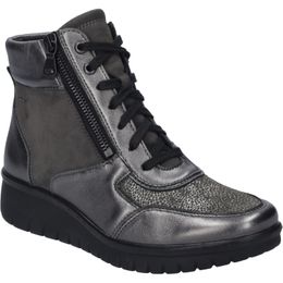 Stiefelette Josef Seibel "Calais 02, anthrazit-kombi", Damen, Gr. 37, grau (anthrazit, kombi), Obermaterial: 100% Rindsleder Leather cow., Schuhe Stiefelette