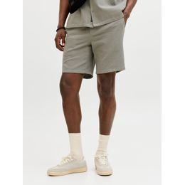 Jack & Jones Jogginghose JACK & JONES "JPSTJAIDEN WAFFLE RESORT SHORT REG", Herren, Gr. L, N-Gr, vetiver, angeraute Sweatware, Obermaterial: 100% Baumwolle, unifarben, regular fit kniefrei, Hosen Jogginghose, mit elastischem Bund
