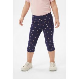 Caprileggings Blue Seven, M&auml;dchen, Gr. 104, N-Gr, blau (ultramarin), Jersey, Obermaterial: 95% Baumwolle, 5% Elasthan, bedruckt, Basic kniebedeckend, Hosen