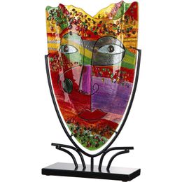 Dekovase Gilde "Bodenvase oval Samos pink H. 49 cm", pink, B:30cm H:49cm T:10,5cm, Glas, Vasen