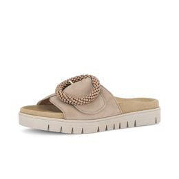 Pantolette Gabor "Pantolette", Damen, Gr. 38, beige, Schuhe Pantolette