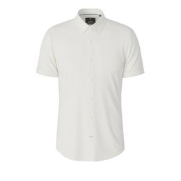 JOOP! Kurzarmhemd JOOP "Pit", Herren, Gr. 43, N-Gr, wei&szlig;, Web, Obermaterial: 70% Lyocell, 30% Leinen, slim fit, Hemden
