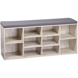 Schuhschrank Kesper "Kesper Schuhschrank mit Sitzkissen", wei&szlig;, B:103,5cm H:48cm T:29,5cm, FSC-zertifizierter Holzwerkstoff, Schr&auml;nke, Schuhschrank