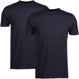 T-Shirt Lerros, Herren, Gr. L, blau (navy), Single Jersey, Obermaterial: 100% Baumwolle, Rundhals, Shirts T-Shirt, in klassischer Optik