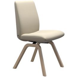 Polsterstuhl stressless "Laurel", beige (cream batick, walnuss), B:49cm H:92cm T:59cm, Leder BATICK: BATICK ist ein leicht korrigiertes, durchgef&auml;rbtes und genarbtes M&ouml;belleder, bei dem die meisten Unebenheiten und Spuren in der Regel entfernt wurden., St&uuml;hle, Polsterstuhl, Low Back, Gr&ouml;&szlig;e L, mit schr&auml;ggestellten Beinen in Walnuss