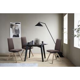Polsterstuhl stressless "Laurel", braun (chocolate paloma, walnuss), B:49cm H:105cm T:60cm, Leder PALOMA: PALOMA ist ein durchgef&auml;rbtes Semianilin-M&ouml;belleder mit nat&uuml;rlicher Narbung., St&uuml;hle, Polsterstuhl, High Back, Gr&ouml;&szlig;e L, mit schr&auml;ggestellten Beinen in Walnuss
