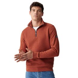 Sweatshirt Casamoda "Casamoda Sweattroyer uni", Herren, Gr. M, rot (mittelrot), 51% Baumwolle, 47% Polyester, 2% Elasthan, Sweatshirts Sweatshirt